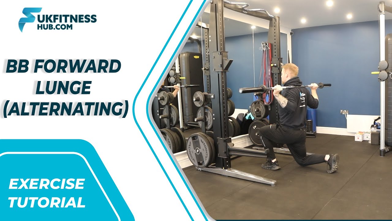 Exercise Tutorial: BB Forward Lunge (Alternating) - YouTube