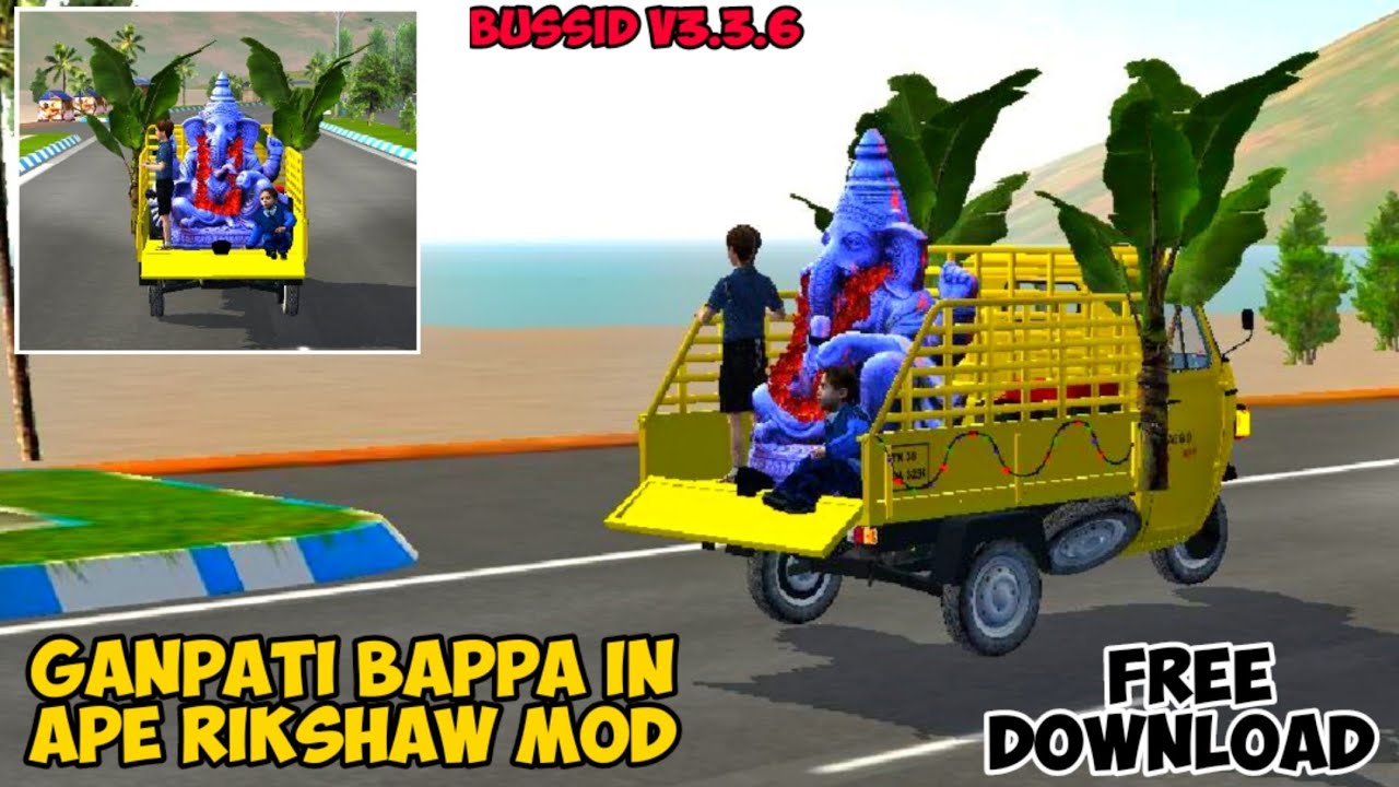 Ganpati bappa moraya | Ganpati bappa in ape auto mod | Ape auto mod ...