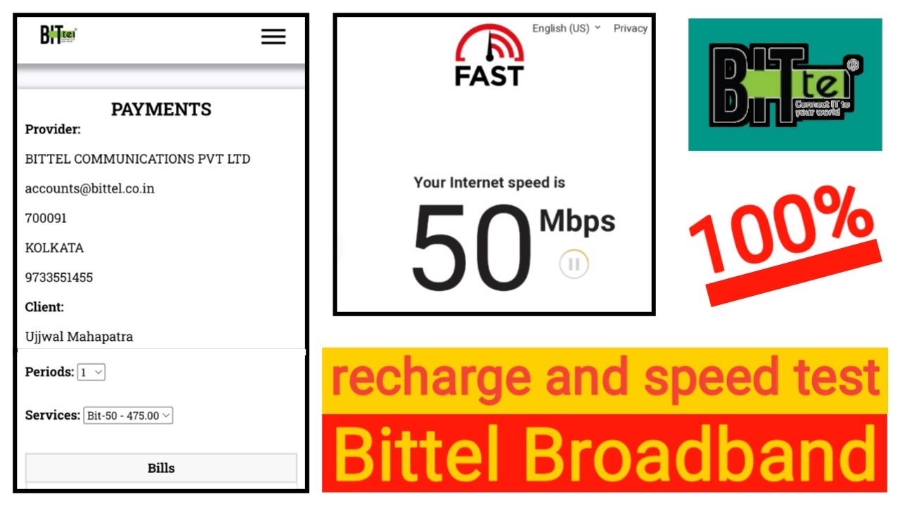 Bittel broadband recharge and speed test 2023 | Broadband internet ...