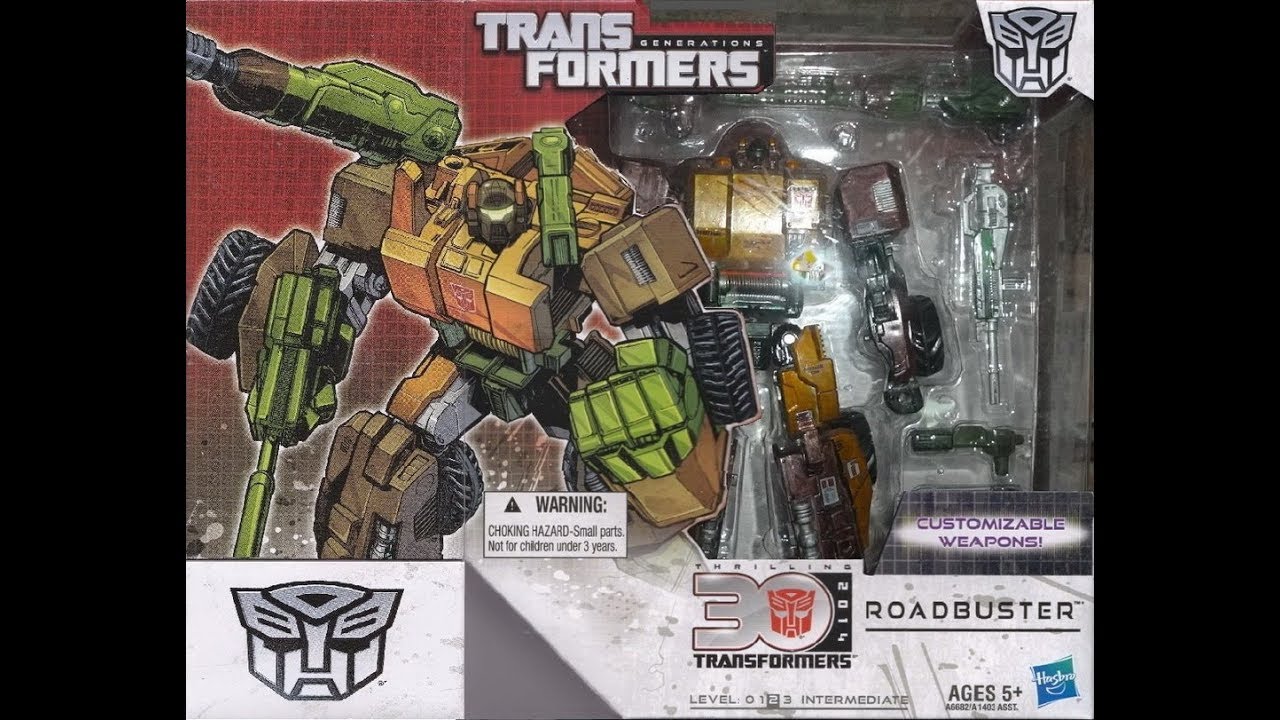 Hasbro Transformers IDW Roadbuster Voyager Robot Toy - YouTube