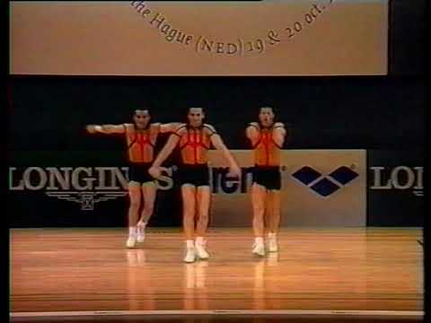 Attila Katus, Tamas Katus, Romeo Szentgyorgy (Hungary) - 1996 FIG World Aerobic Championship