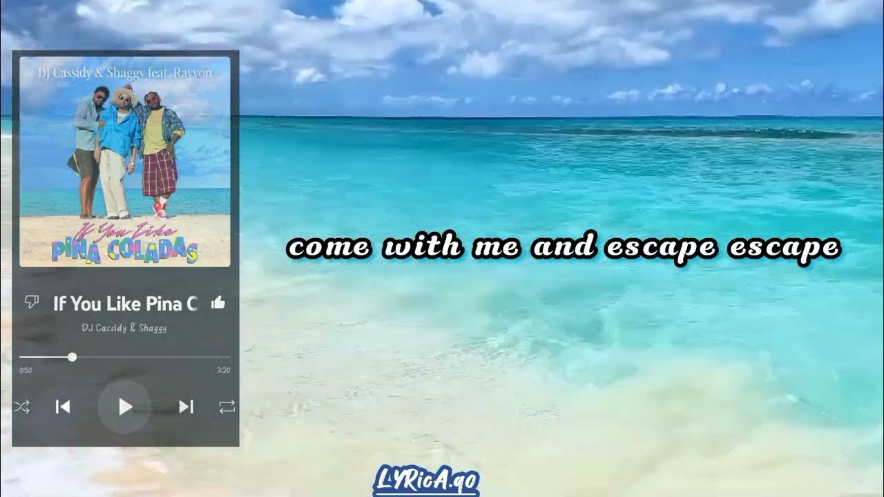 If You Like Pina Coladas // DJ Cassidy & Shaggy #beachvibe #lyrics # ...