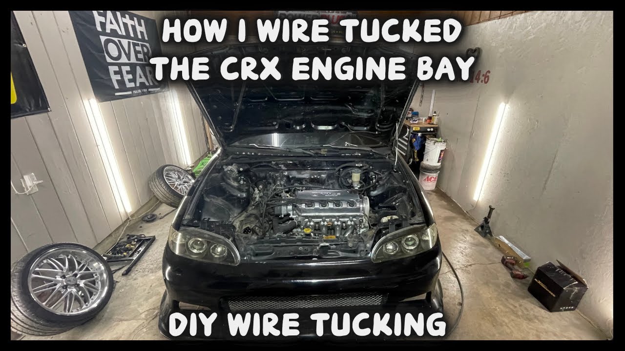 HOW I WIRE TUCKED THE SUPERCHARGED CRX- DIY WIRE TUCKING - YouTube