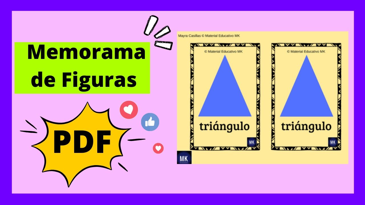 🔺 Memorama de Figuras Geométricas 🔼⬛ 🔼 Juego de Mesa para Imprimir ...