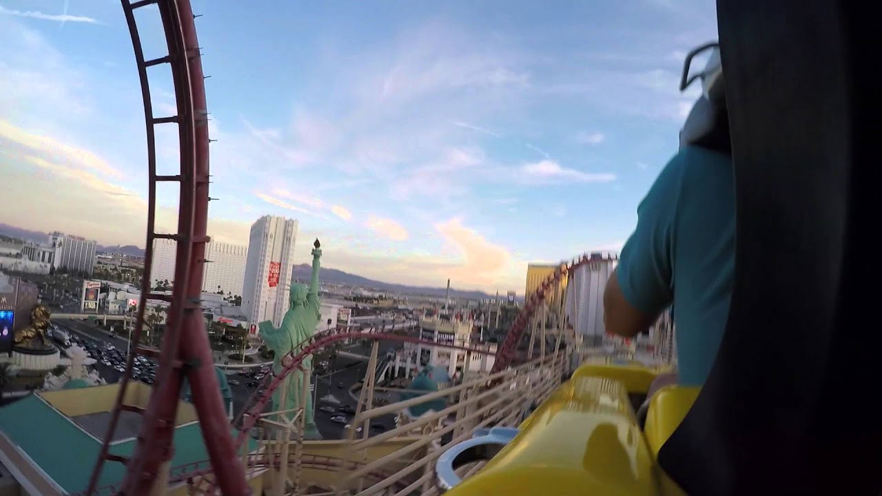 The Big Apple Coaster, New York New York Hotel and Casino - YouTube