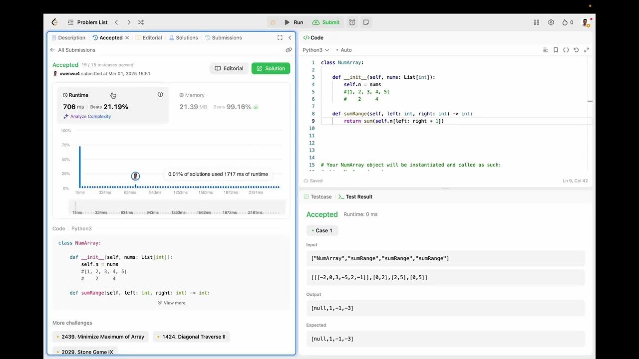 Range Sum Query - Immutable - YouTube