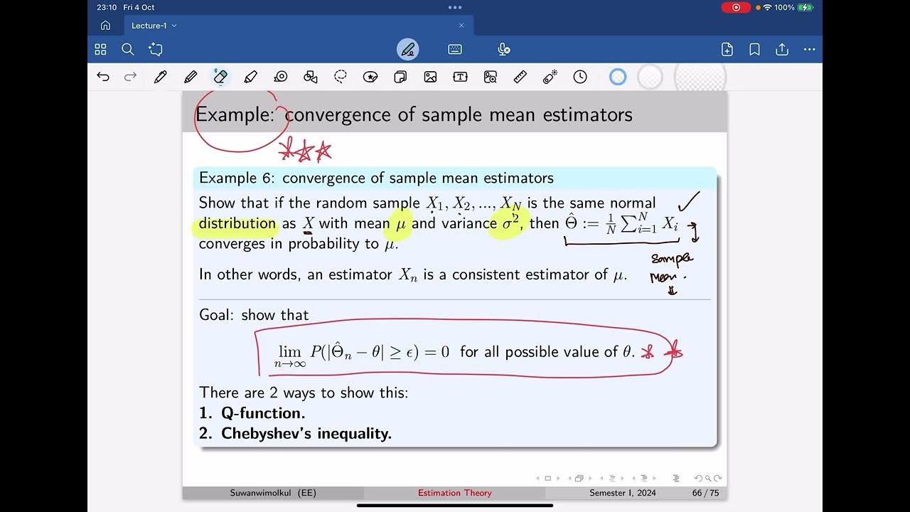 Estimation-2102523-Lecture-1-2 Estimator properties: consistency - YouTube