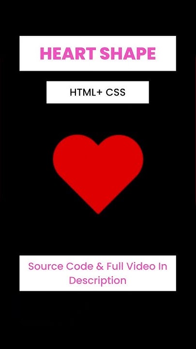 Heart Shape Using CSS - Shorts | HTML & CSS - YouTube