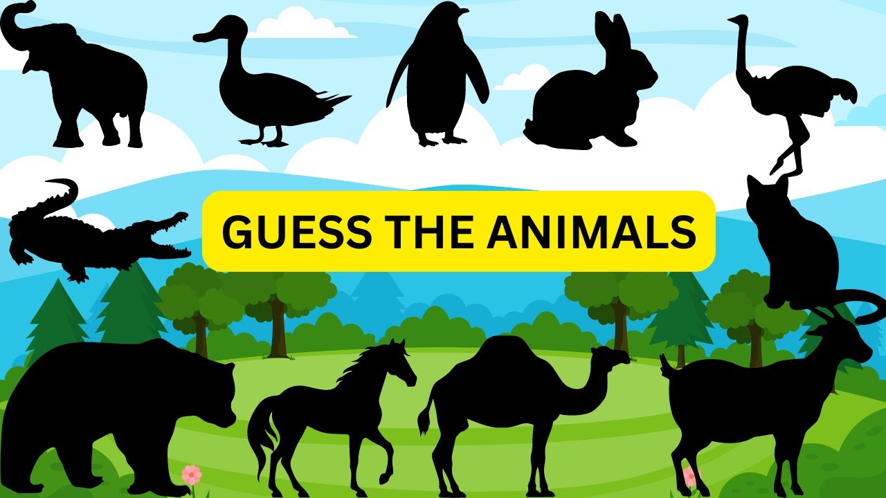 Guess The Animal by Shadow | Guess The Animal Quiz | 20 Animals # ...