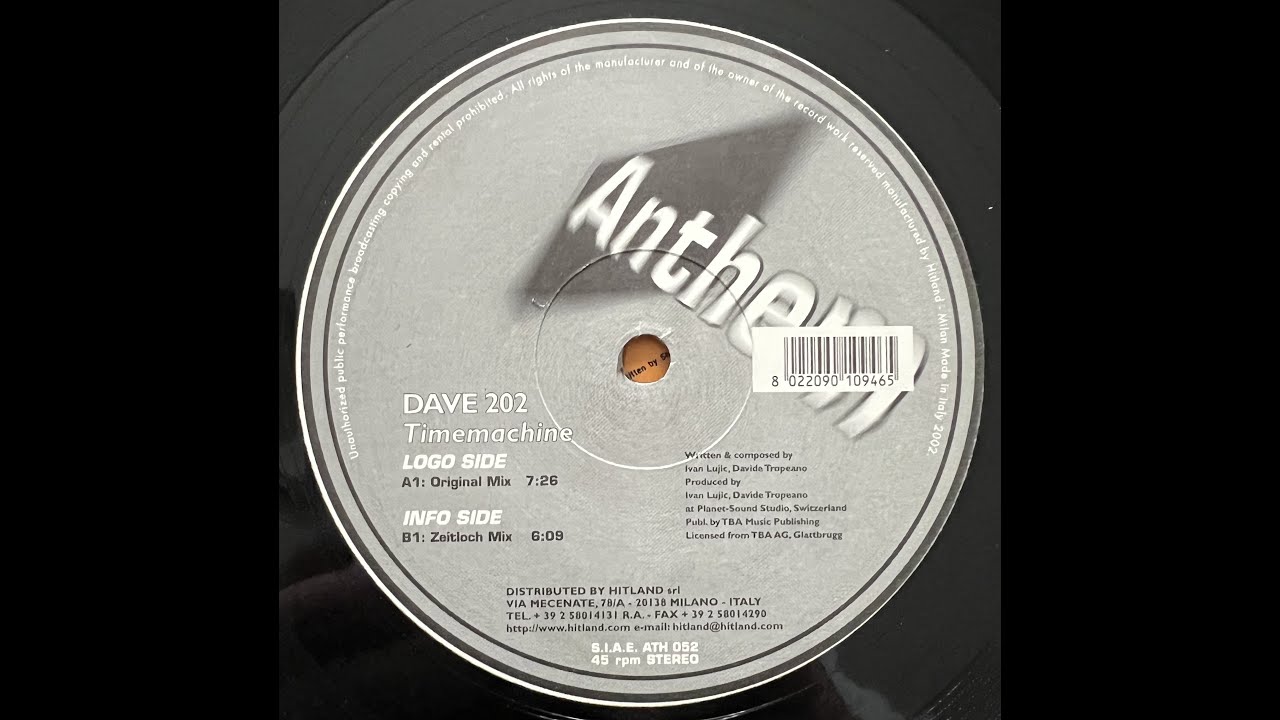 Dave 202 - Timemachine (Original Mix) 2001 - YouTube