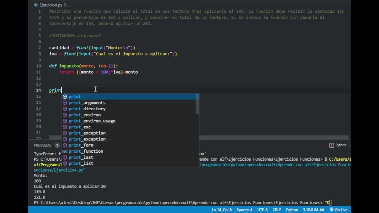 Ejercicio 4 - Funciones - Programación en Python - YouTube