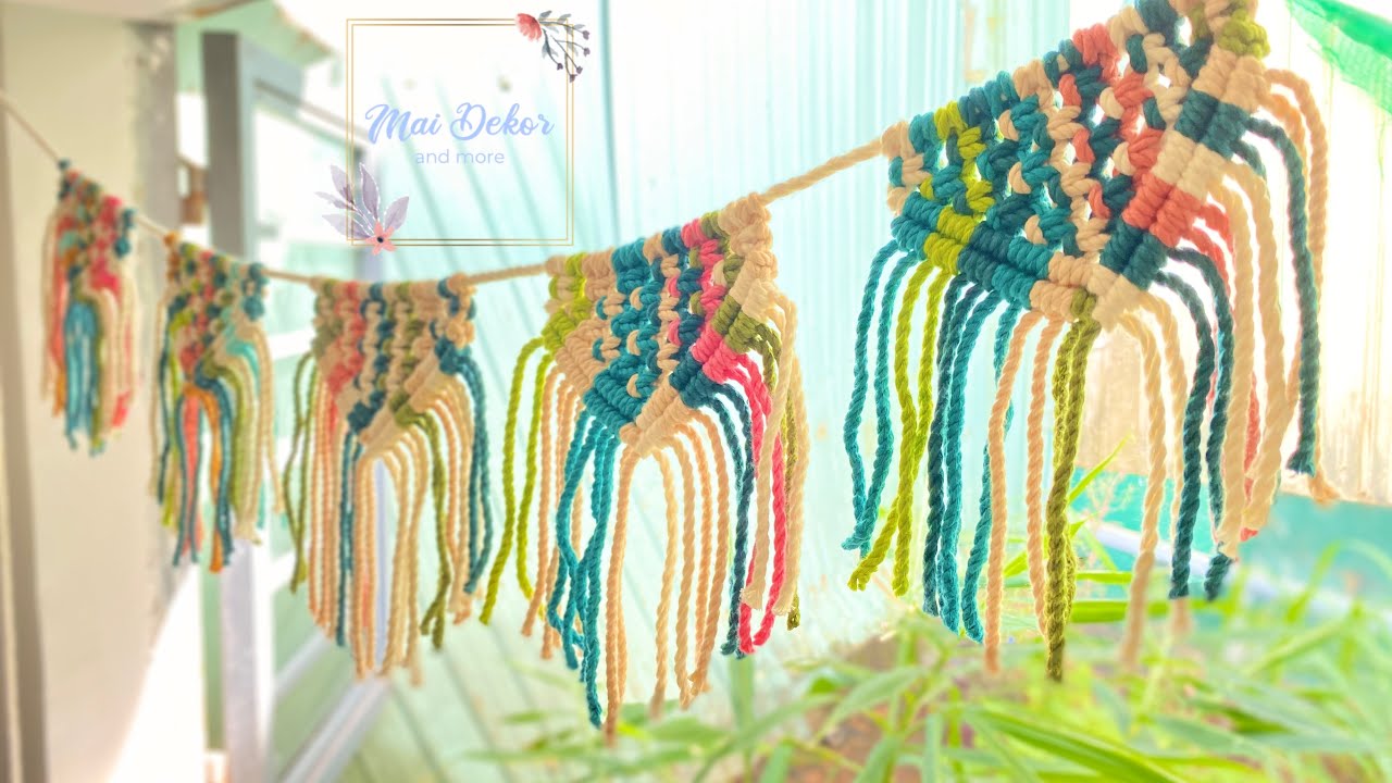Colourful Macramé Flags | Crafting Tutorial - YouTube