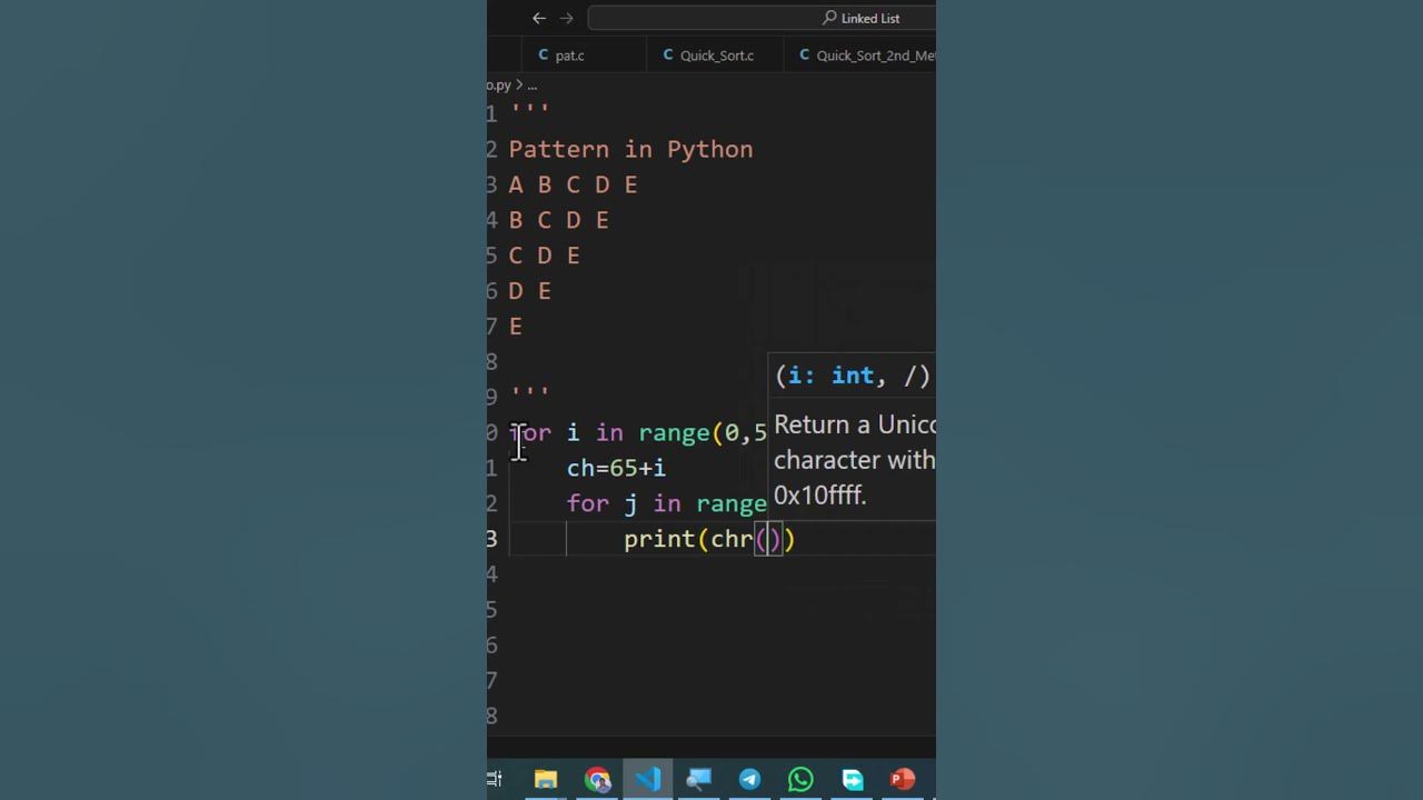 Character Pattern In Python Python Pythonprogramming Interview Placement