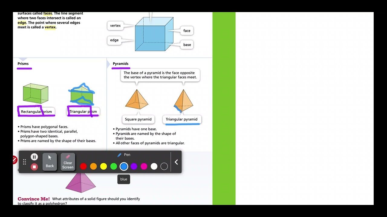 7-5 Classifying and Representing Solid Figures - YouTube
