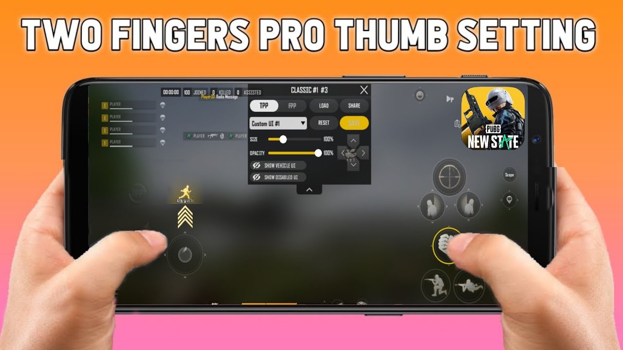 PUBG NEW STATE 2 FINGERS PRO THUMBS SETTING | THUMB SETTING TIPS ...