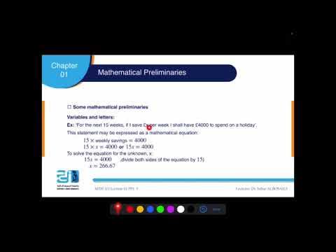 Lecture 1 - Mathematical Preliminaries - ESU - YouTube