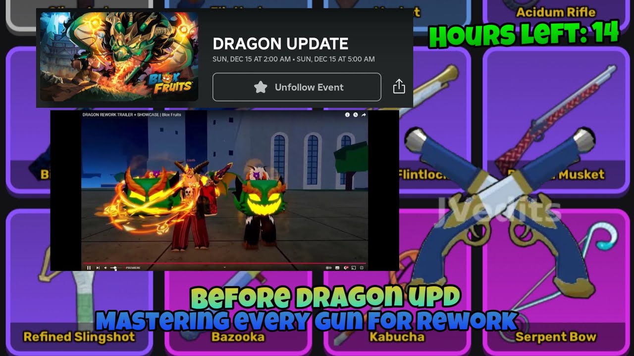I mastered EVERY GUN before GUN AND DRAGON REWORKS | Blox Fruits - YouTube