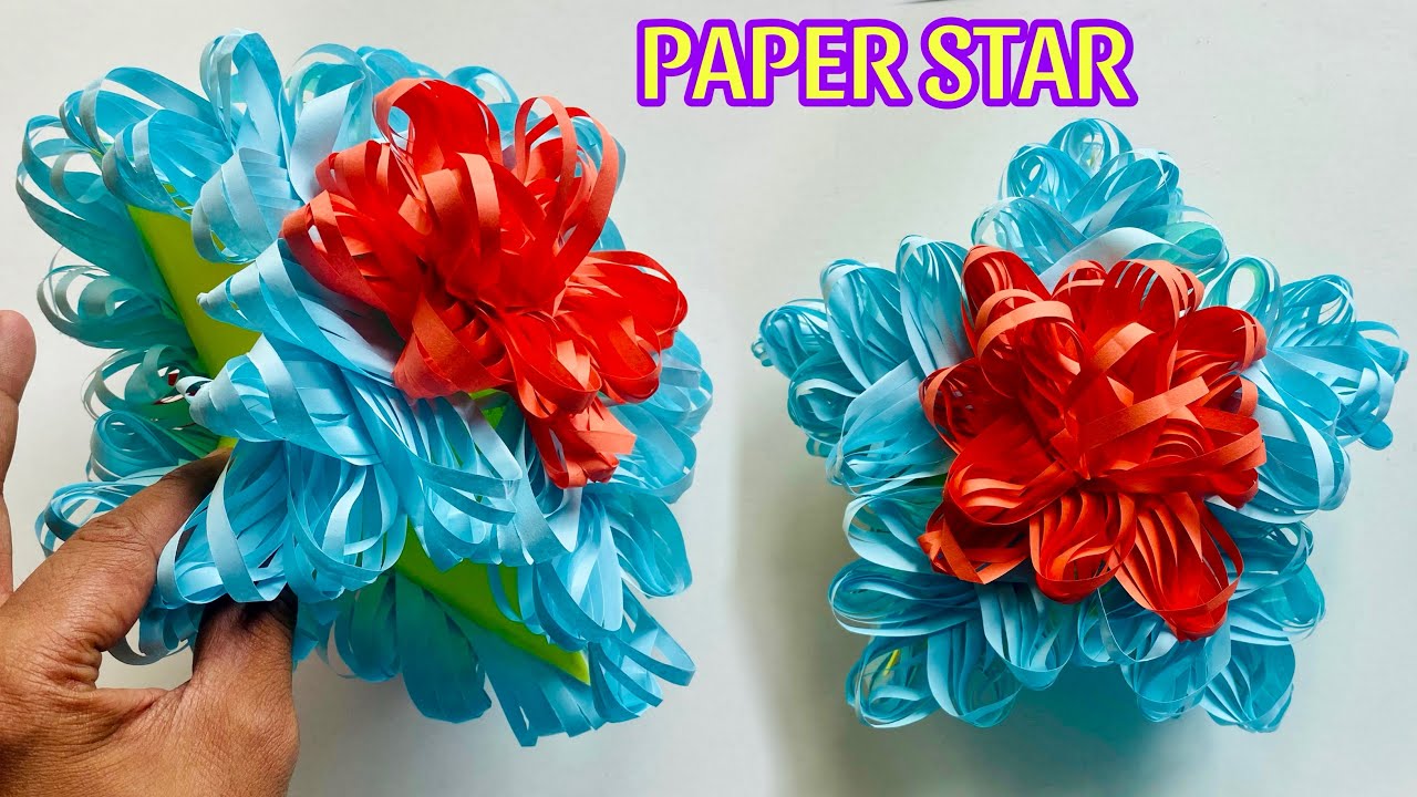 How to Make 3D Star Paper Parol | Paper Star Lantern | DIY Star Parol ...