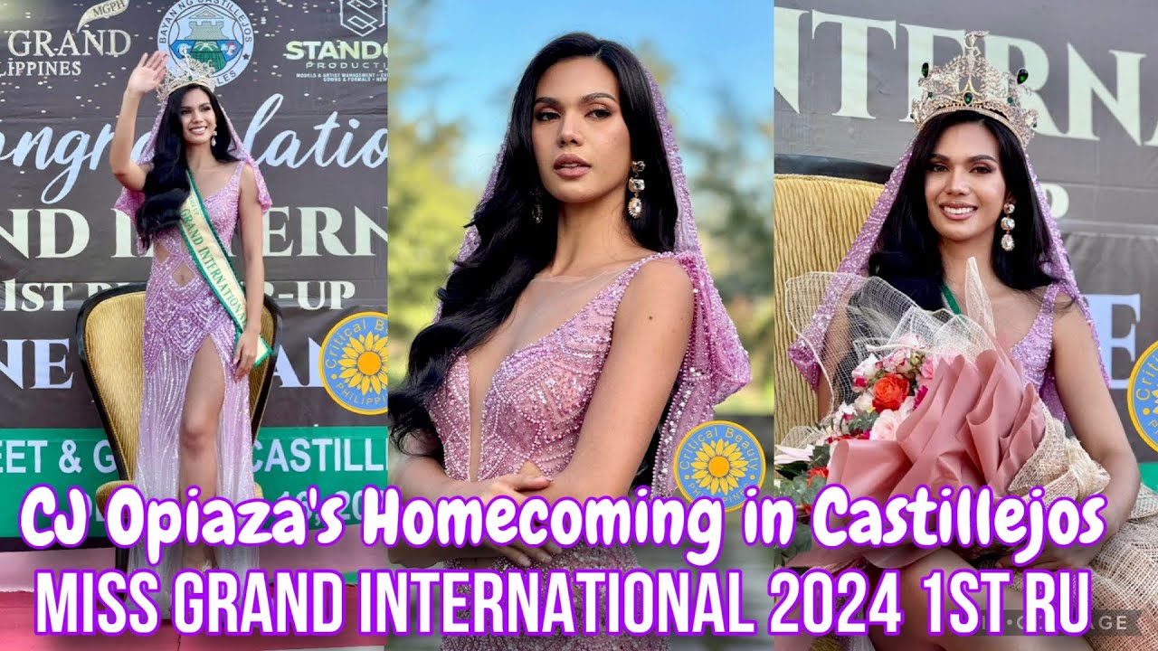 CJ Opiaza Miss Grand Intl 2024 1st RU Homecoming in Castillejos ...