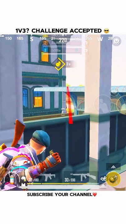 1v3? Challenge Accepted 😎 #clutch #1vs3 #bgmi #pubg #pubgmobile #shorts #bgmishorts # ...