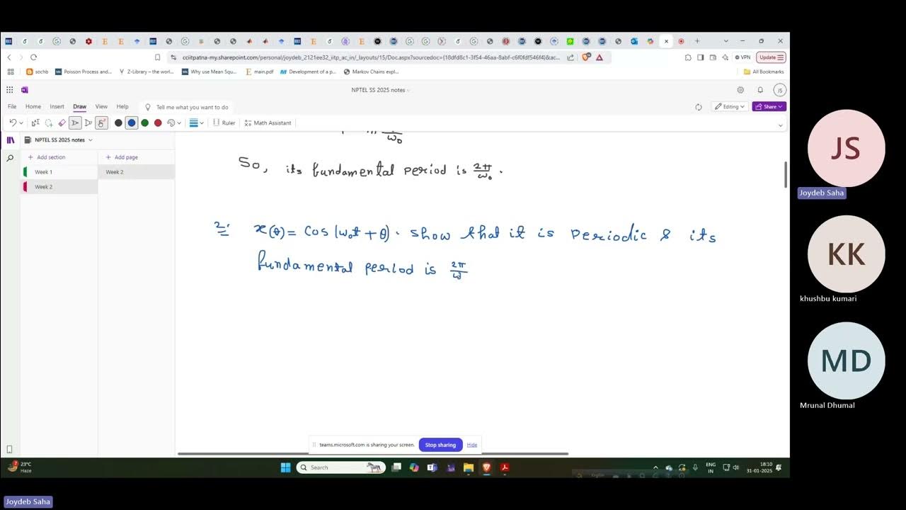 Signals and Systems : Problem solving session 2, NPTEL (PMRF), NPTEL - YouTube