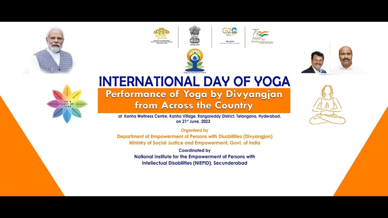 Mass Yoga Performance by DIVYANGJAN from across India - YouTube