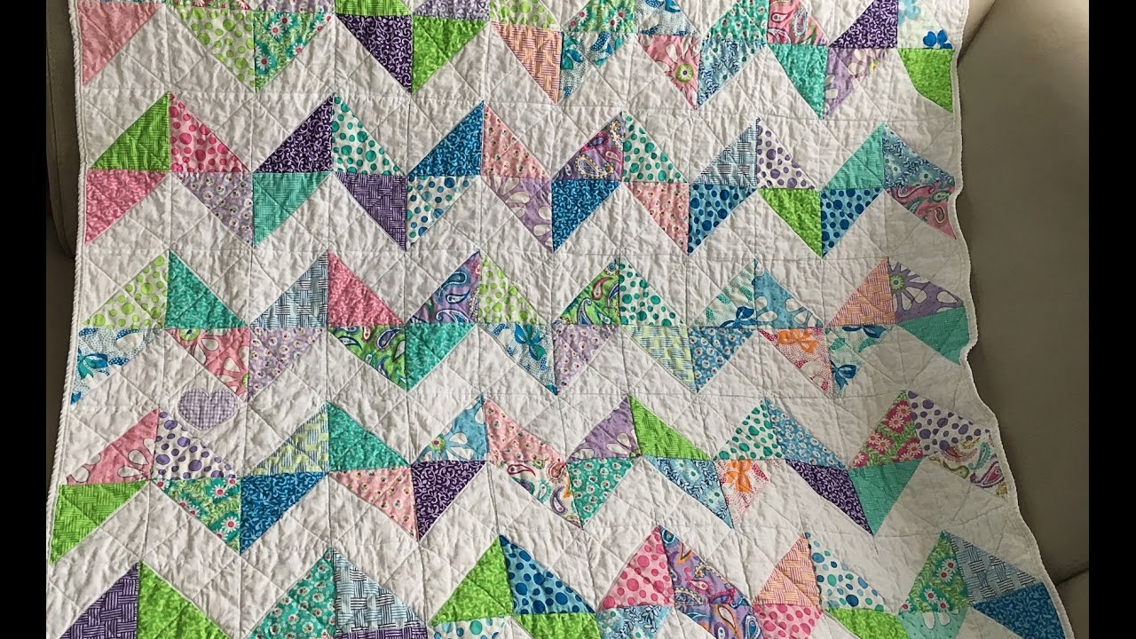 chevron quilt blocks - YouTube