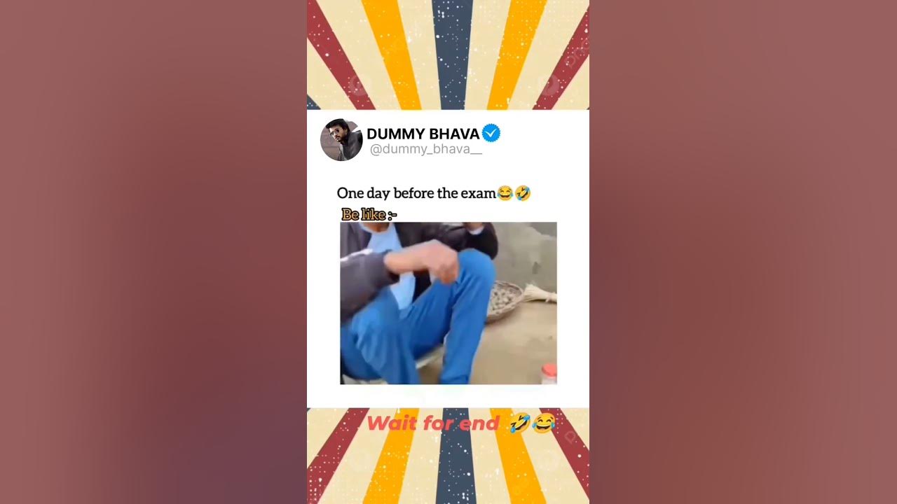 One Day Before Exam Be Like comedy By Dummy Bhava ytshorts one-day-before-exam-be-like-comedy-by-dummy-bhava-ytshorts