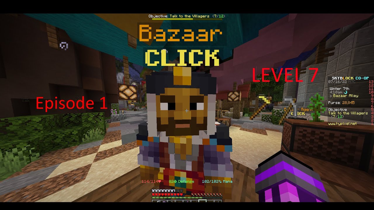 Unlocking The Bazaar In Hypixel Skyblock Episode 1 - YouTube