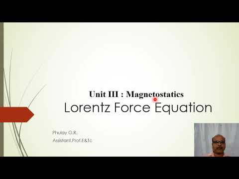 Lorentz Force Equation - YouTube