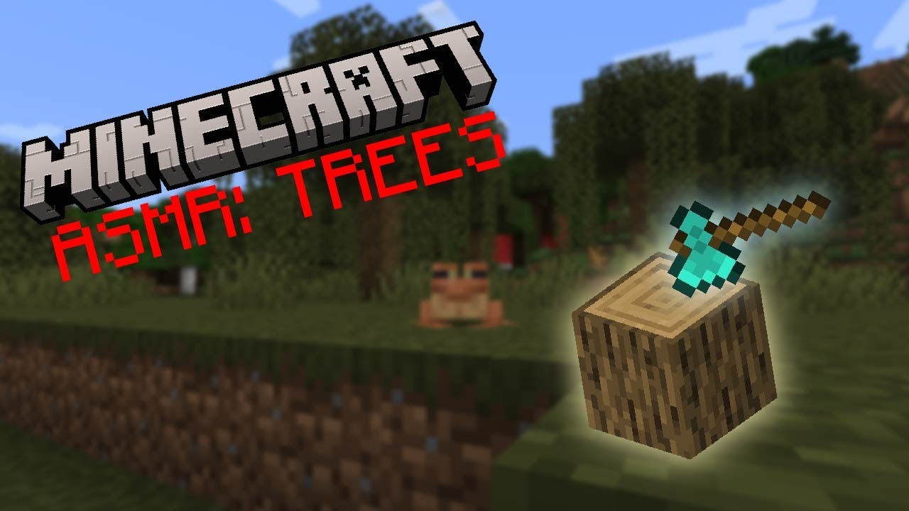 Minecraft ASMR | tree harvesting - YouTube