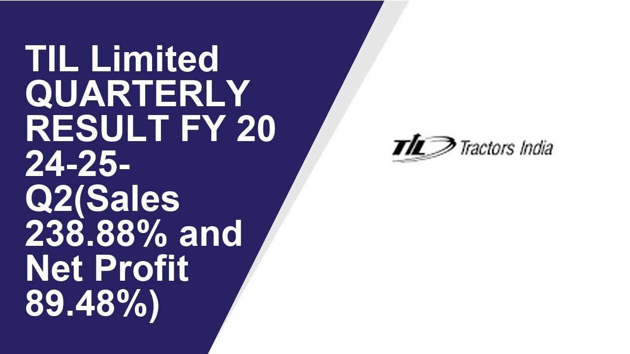 TIL Limited Consolidated Quarterly Result | Q2 Result 2024-25 | TIL ...