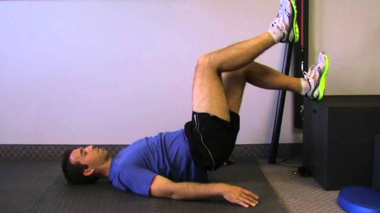 Hamstring Bridge Unilateral - YouTube