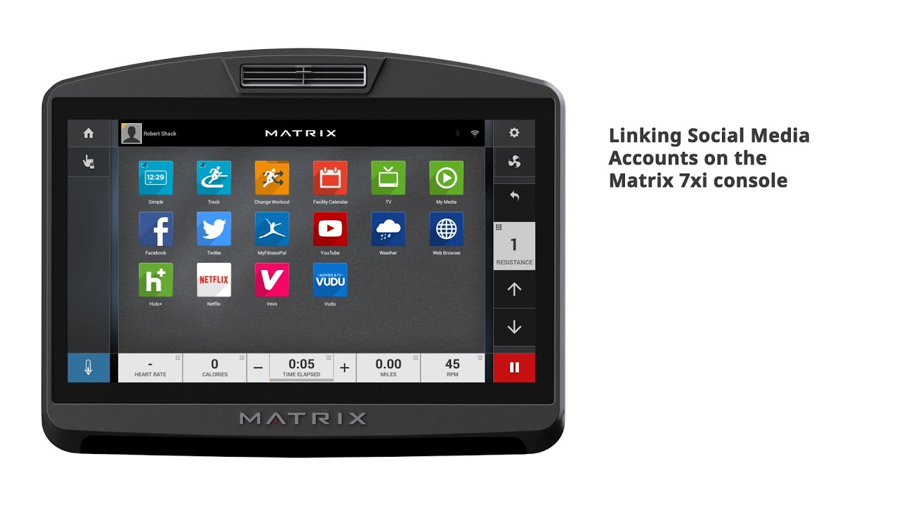 Linking Social Media Accounts on the Matrix 7xi console - YouTube