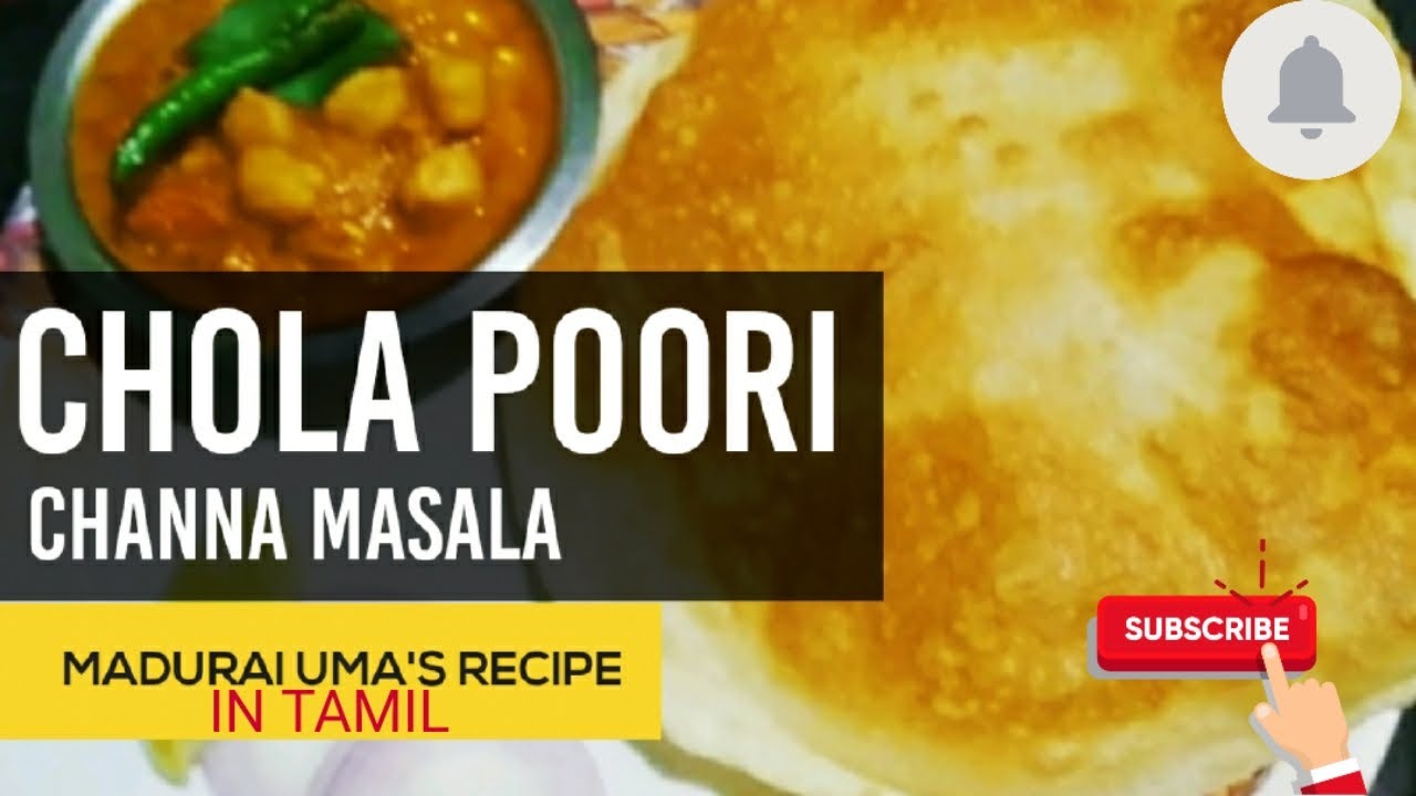 How to do restaurant style Chola Poori with Chenna masala in Tamil ...