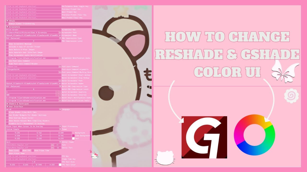HOW TO CHANGE UI COLOR FOR GSHADE/RESHADE🩷 - YouTube