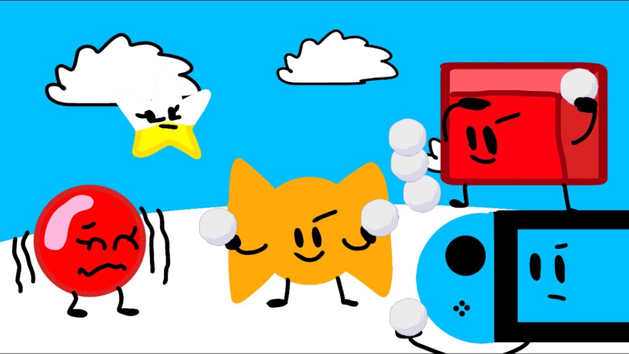 The ultimate object show battle 3-snowball fight! - YouTube