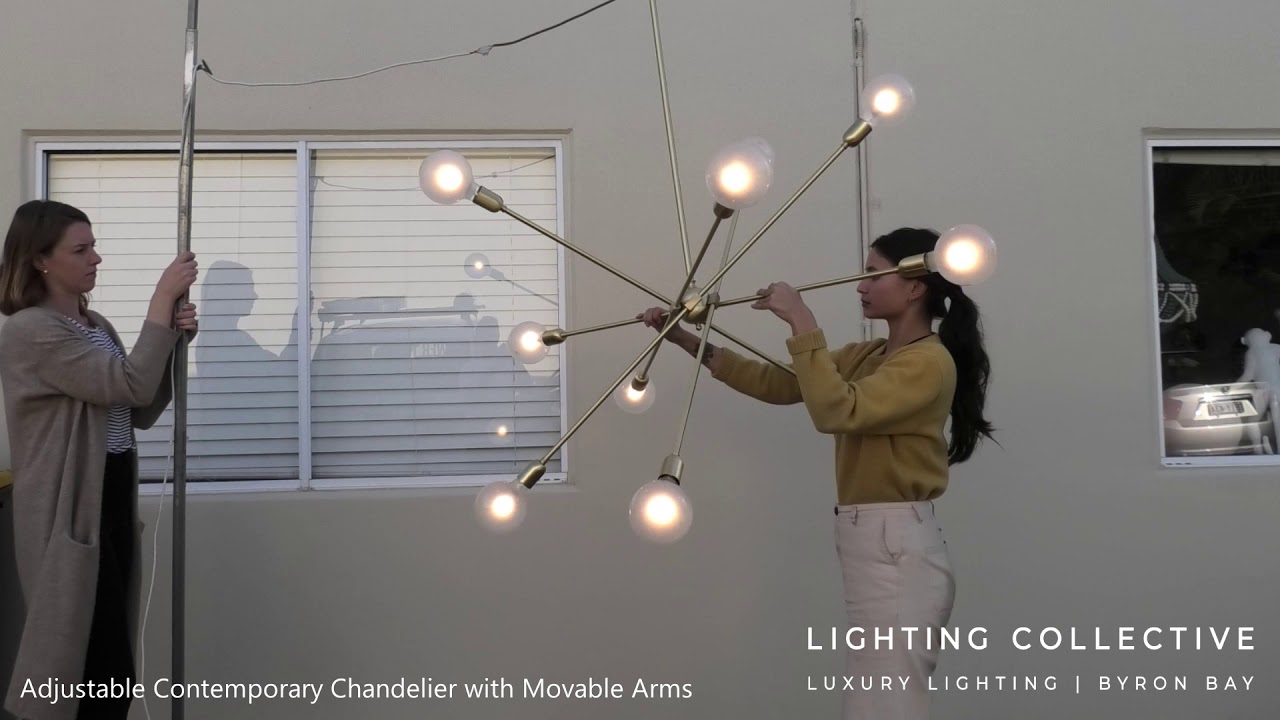 Adjustable Contemporary Chandelier with Movable Arms | Lighting ...