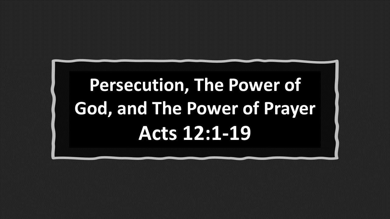Persecution, The Power of God, and The Power of Prayer - YouTube