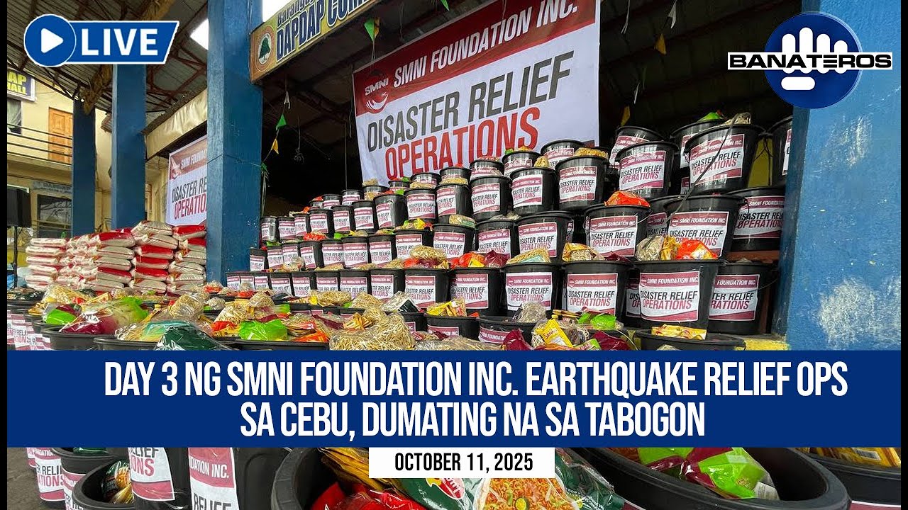 LIVE: Day 3 ng SMNI Foundation Inc. Earthquake Relief Ops sa Cebu ...