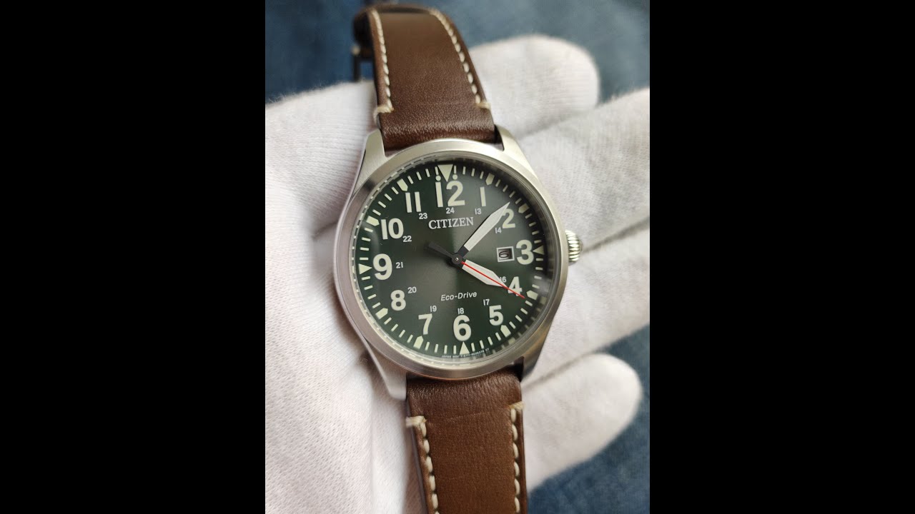 Часы Citizen Garrison Military BM6838-09X 42мм Eco-Drive WR100 Aviator ...