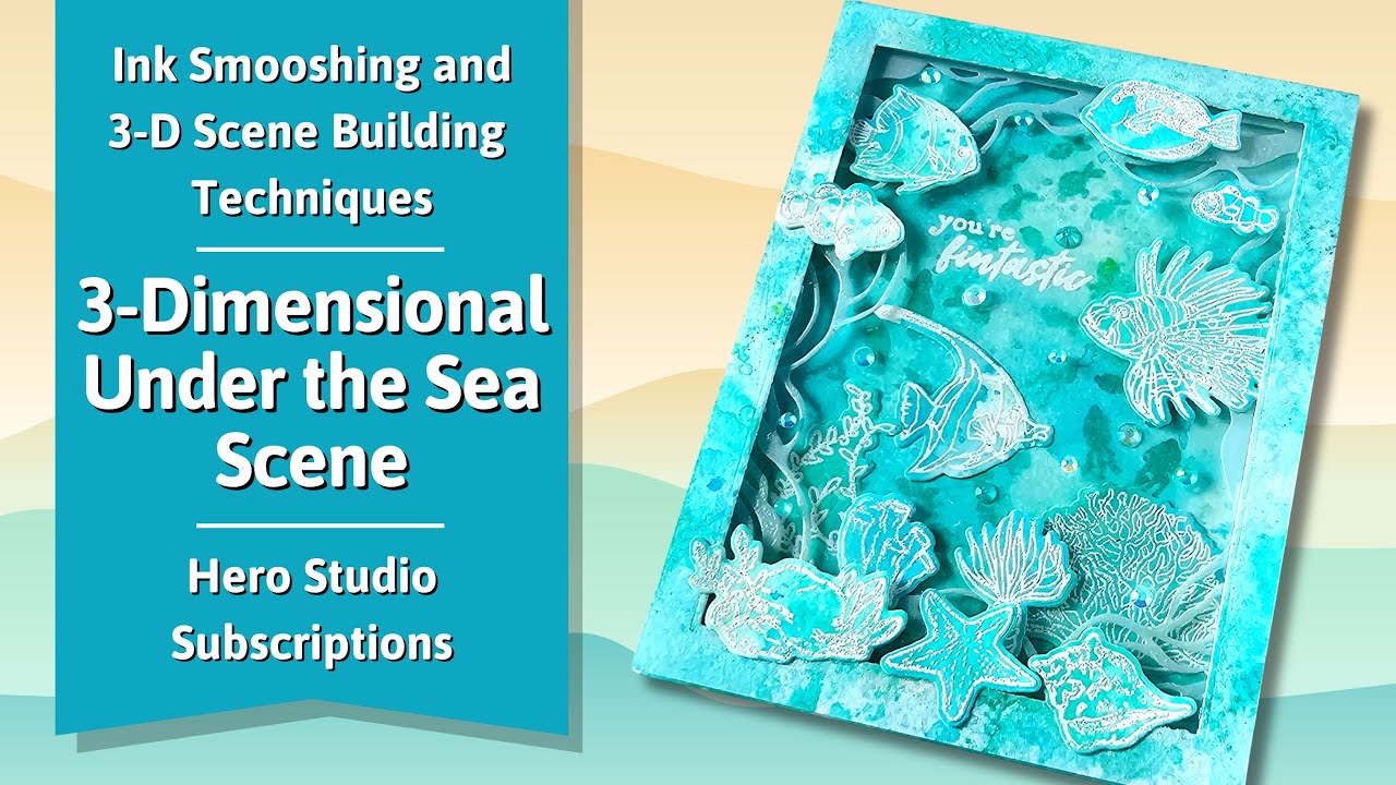 How to Create 3D Scenes on Cards | Ink Smooshing & Scene Building ...