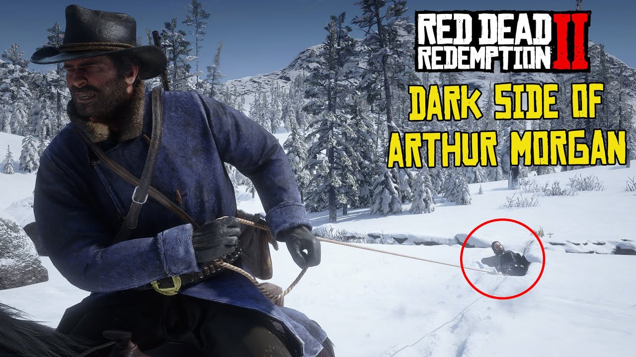 RDR2 Arthur Drags Kieran Through Snow to Colter Camp - The Dark Side of ...