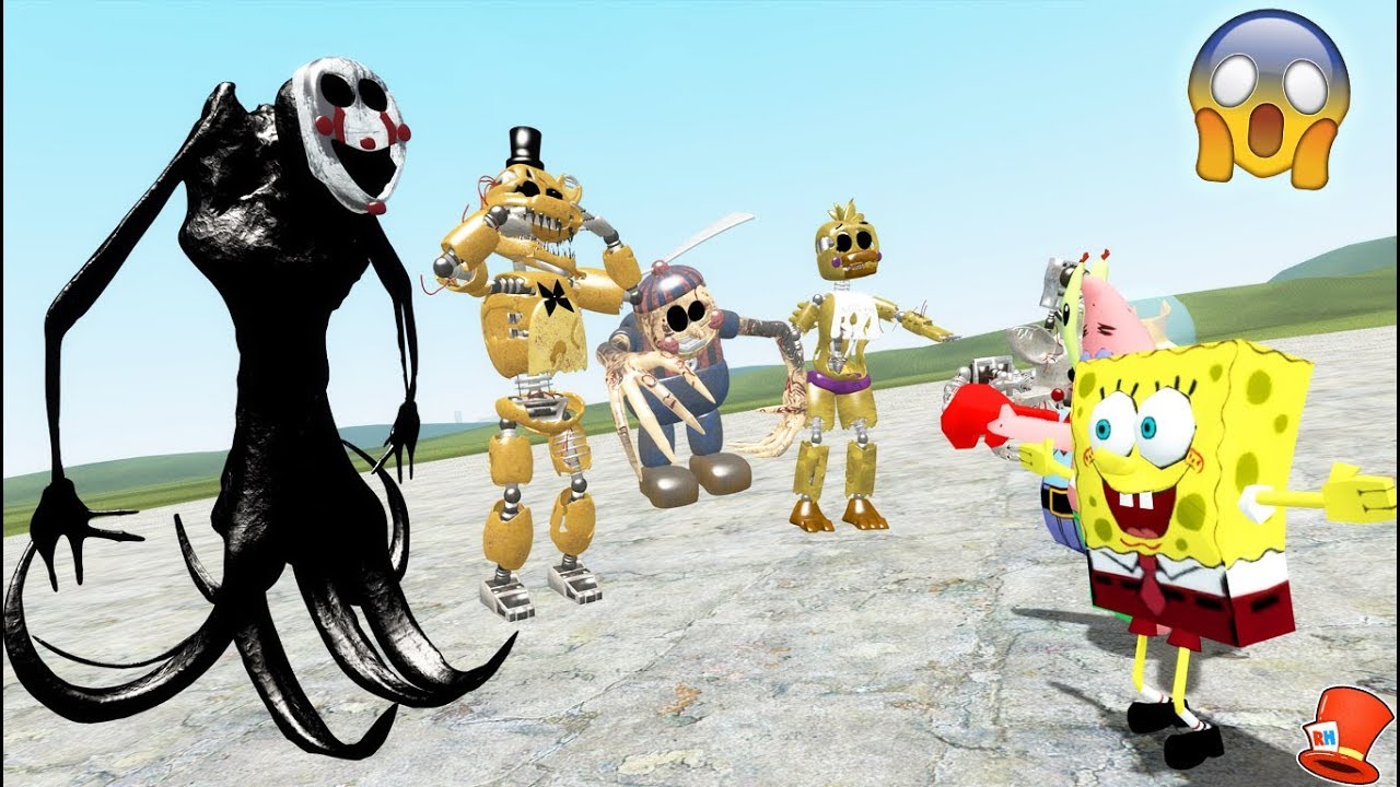 REAPER ANIMATRONICS vs SPONGEBOB! (Gmod FNAF RedHatter) - YouTube
