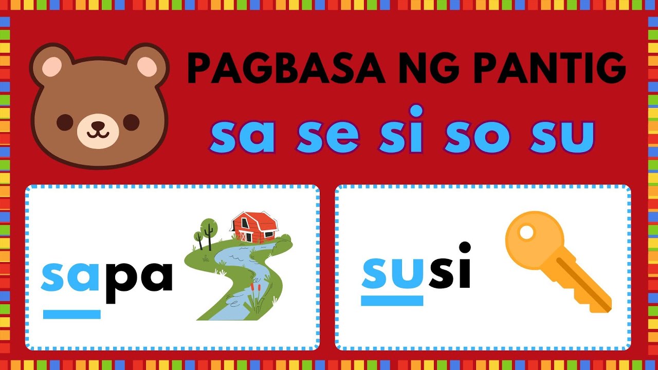 Sa Se Si So Su - Pagbasa ng Pantig - YouTube