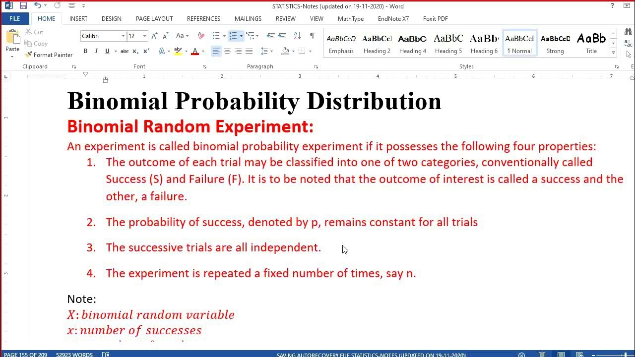 Lecture # 19 (Binomial Probability Distribution Part I) - YouTube