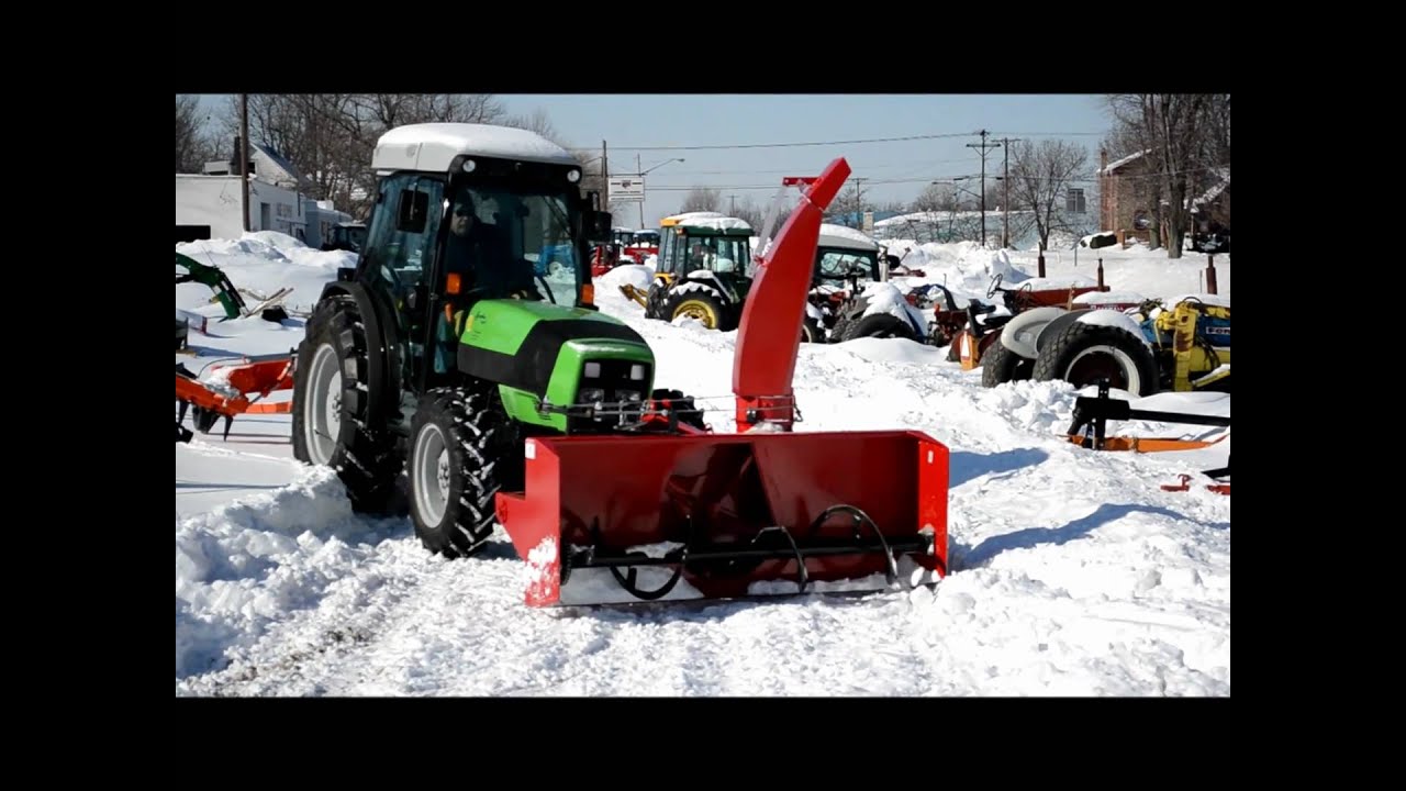 Front Mount Agro Trend Snow Blower - YouTube