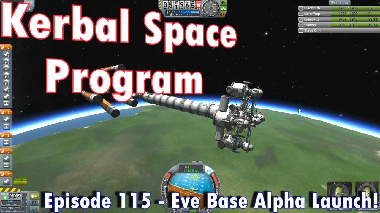 KSP - Episode 115 - Eve Base Alpha Launch! - YouTube