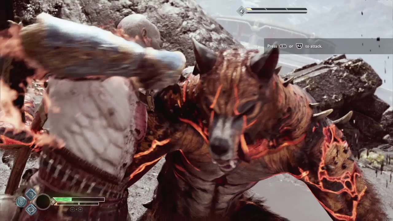 God of War Ps4 - Death of a FIERCE WULVER - YouTube