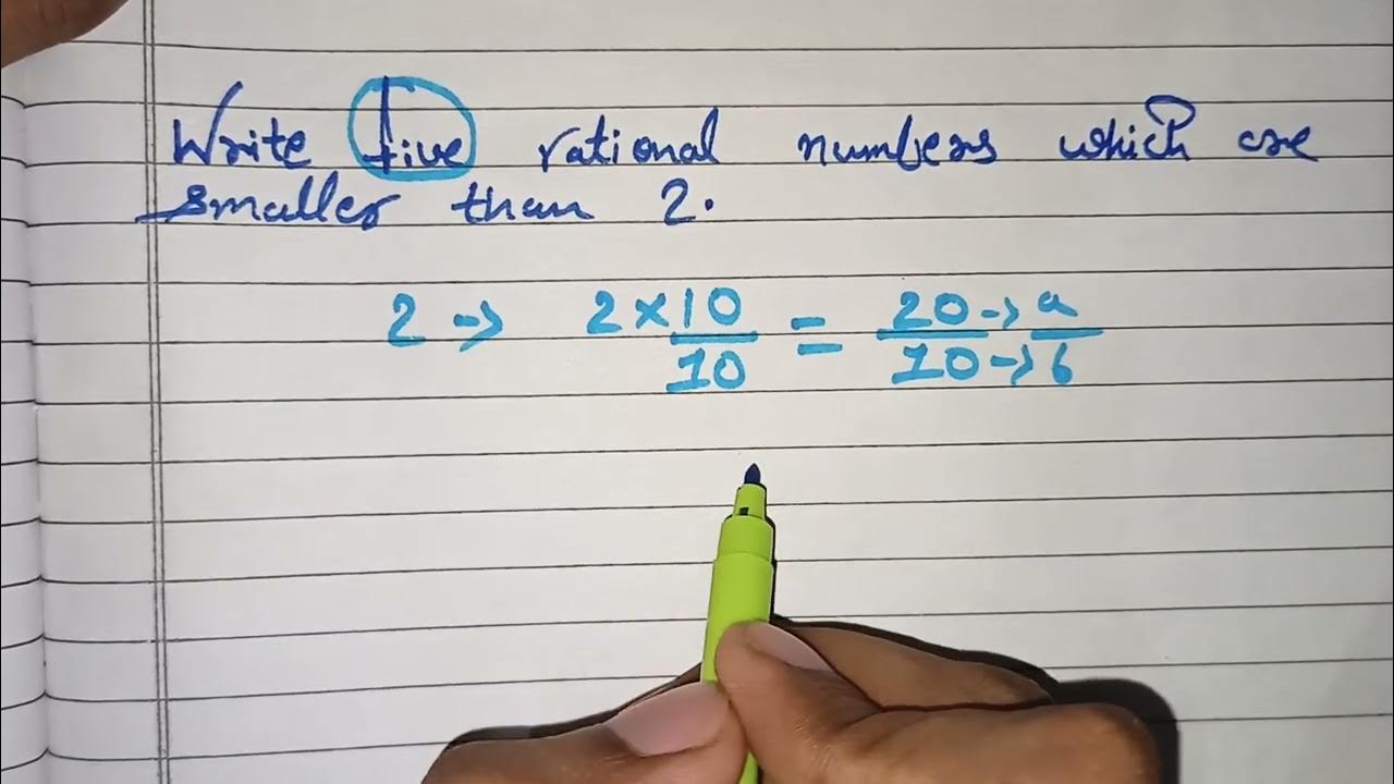 Write five rational numbers which are smaller than 2 - YouTube